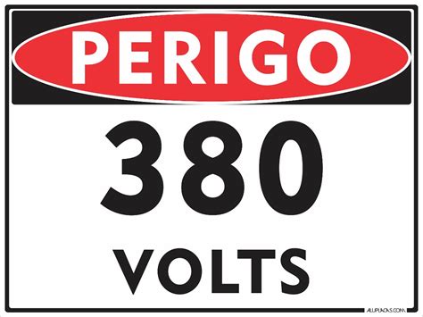 Placa Sinalização Em Alumínio Perigo 380 Volts 20x15cm Epi R 9 90 em