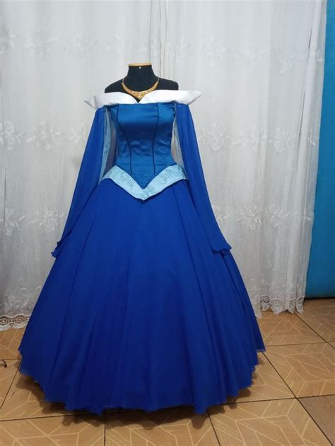 Cosplay Aurora Blue Dress Costume Cosplay Disney Princess Etsy In