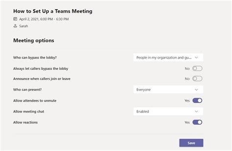 How To Set Up A Teams Meeting Onlinetivity