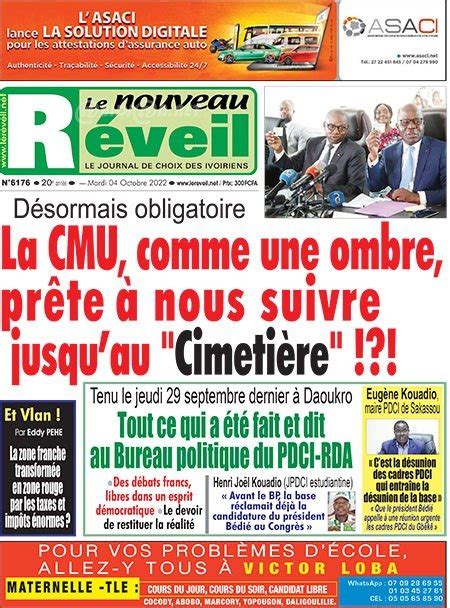 Titrologie de Le Nouveau Réveil N6176 du mardi 4 octobre 2022