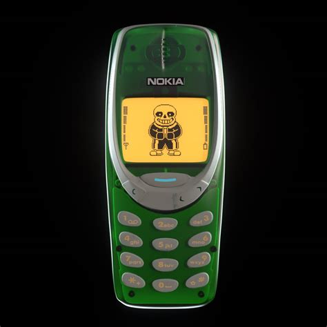 Custom 3D Nokia 3310 Green Tech Poster