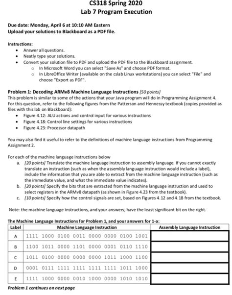 arm assembly language instruction set