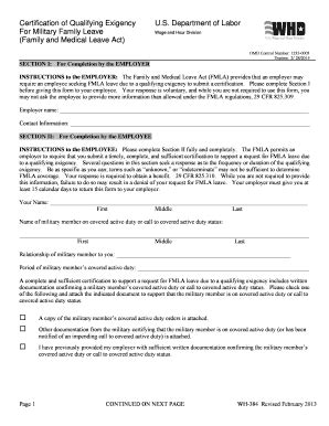 Printable Fmla Form Wh Templates Fillable Samples In Pdf Word