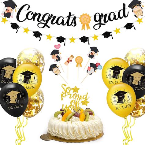 Laurea Decorazioni Festa Topper Torta Festoni Laurea Palloncini Laurea