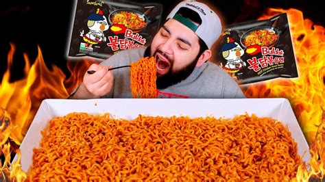 3X SPICY NUCLEAR FIRE NOODLES MUKBANG 먹방 EATING SHOW EXTREMELY SPICY