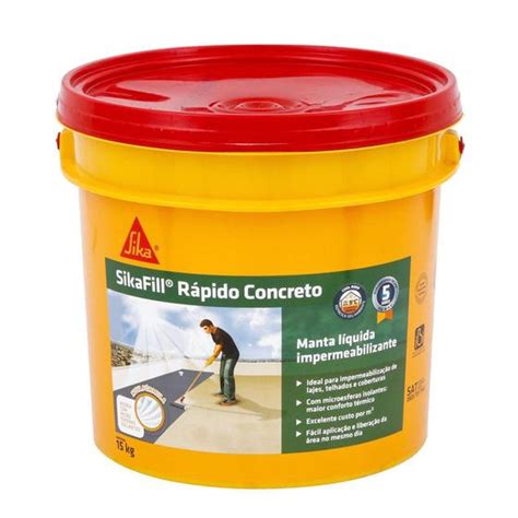 Manta Líquida Sikafill Rápido Concreto Cinza 15kg Sika