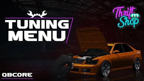 Tuning Menu QBCore YouTube