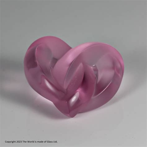 Lalique Heart Paperweight Pink The World Is Made Of Glass