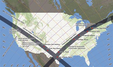 October Eclipse Map For The Upcoming Annual Solar Eclipse
