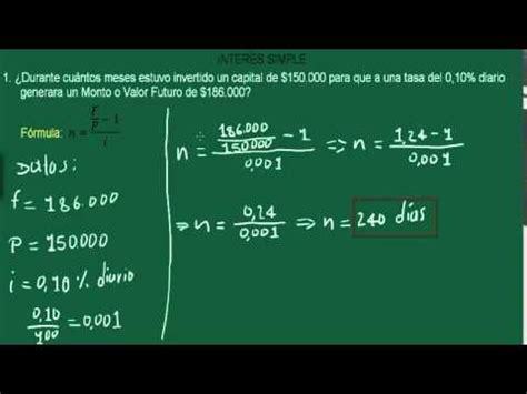 INTERÉS SIMPLE CALCULAR EL TIEMPO EJERCICIO 35 YouTube