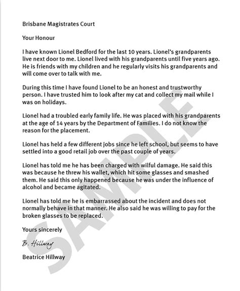 Sample Character Reference Letter To Judge Letter To Judge Images And