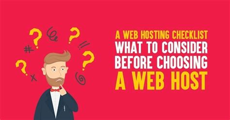 A Web Hosting Checklist What To Consider Before Choosing A Host