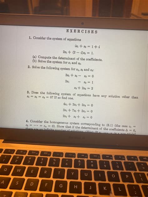 solved exercises 1 consider the system of equations ia z