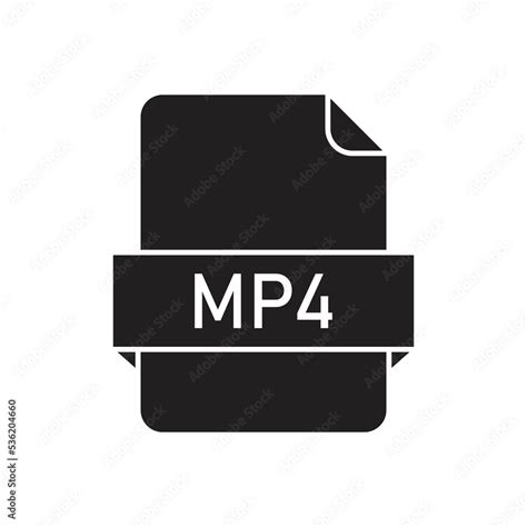 Mp4 File Folder Icon Design Flat Design Of MP4 For Web Isolated On