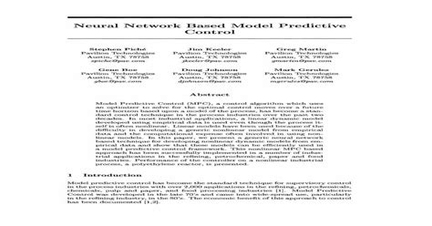neural network based model predictive controlpapers nips cc paper 1788 neural network based