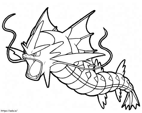 Pokémon Mega Gyarados para colorear