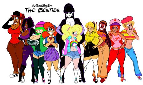 Rule 34 10girls 6girls Artist Name Atomickingboo Background Beauty Mark Big Ass Big Breasts