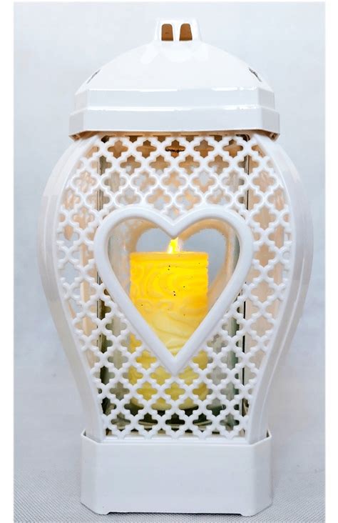 Znicz Lampion Glamour Serce A Ur Bia Y Cm Serce A Ur Du E Cena