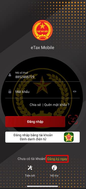 Hướng dẫn cập nhật mã số thuế theo thông tin của CCCD trên ứng dụng