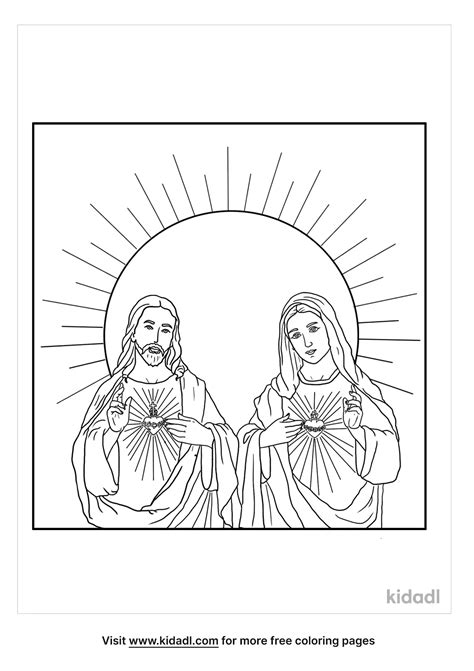 Coloring Pages Of The Sacred Heart