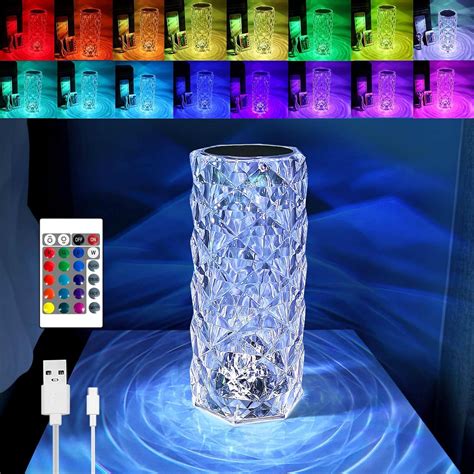 EvoFine Crystal Prism RGB Lamp 16 Color Changing USB Rechargeable