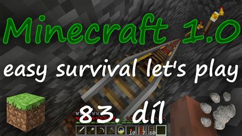 Minecraft easy survival 83 díl Stavba stoupání vlakové tratě z