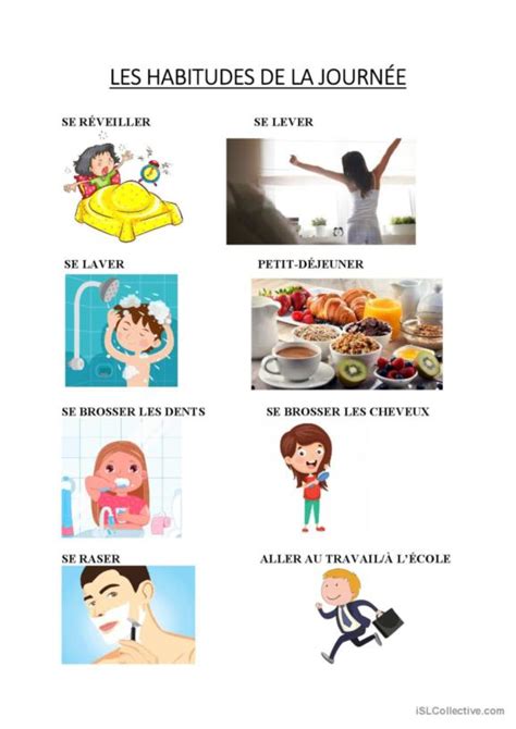 20 Habitudes Français FLE fiches pedagogiques pdf doc