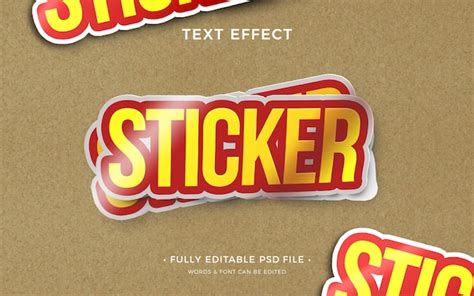 Premium PSD Sticker Text Effect