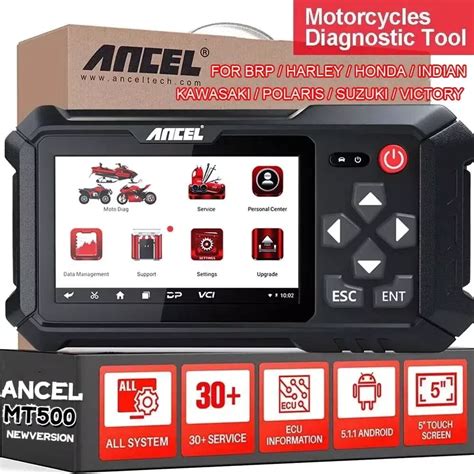 ANCEL MT500 Motorcycle Diagnostic Tool OBD2 Scanner With ABS Bleeding