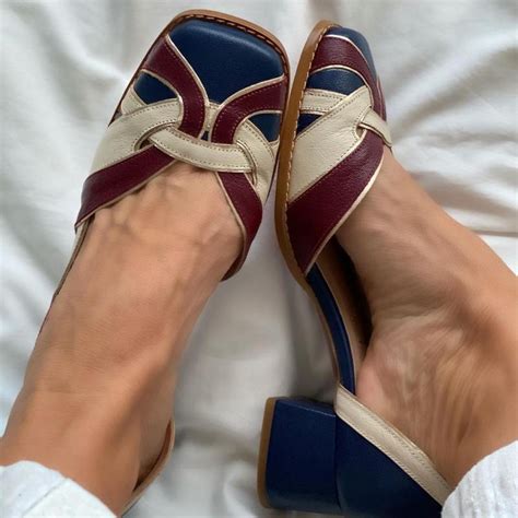 Letnie czółenka damskie na co dzień buty na obcasie 2021 w stylu Retro