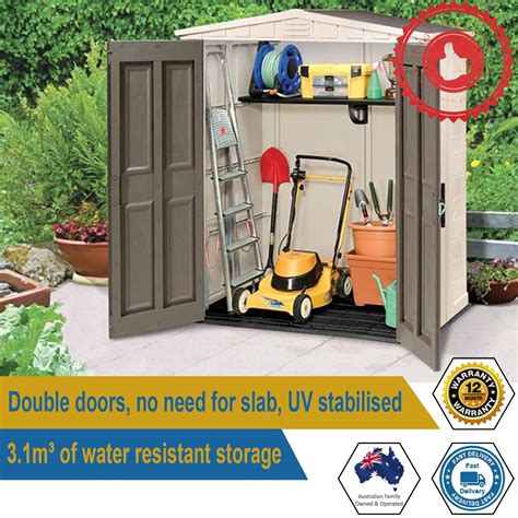 Keter Factor X Garden Shed Outdoor Storage Wood Shelf Support Steel