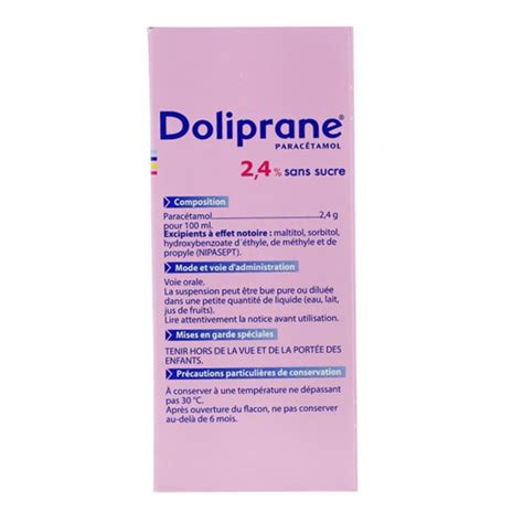 Doliprane Sirop Sans Sucre Pour Enfant Ml Douleurs Et Fi Vre