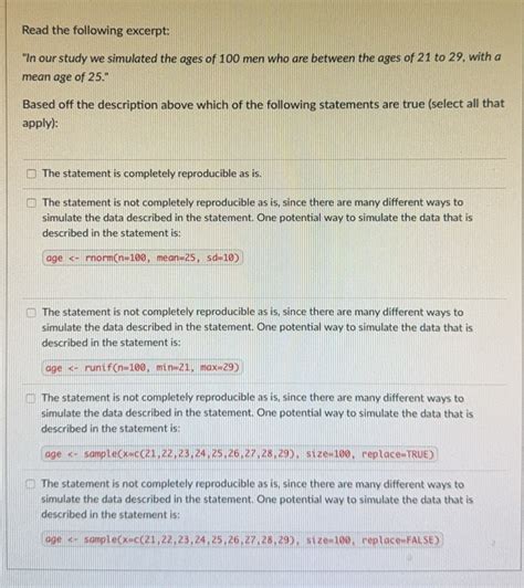 Solved Read The Following Excerpt In Our Study We Chegg