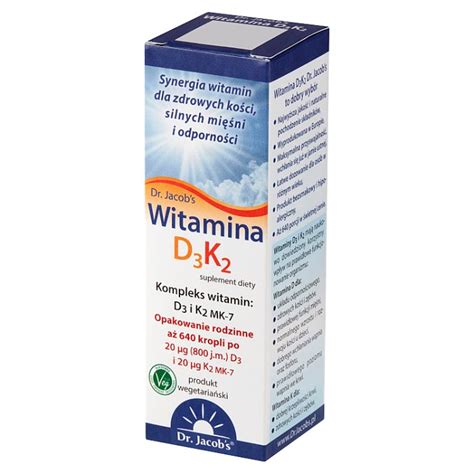 Dr Jacob s Witamina D3K2 krople 20 ml skład opinie cena Allecco pl