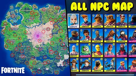 ALL NPC SPAWN MAP All Bosses NPC Locations In Fortnite Season 5