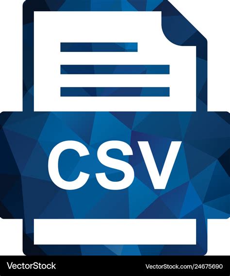 Csv File Document Icon Royalty Free Vector Image