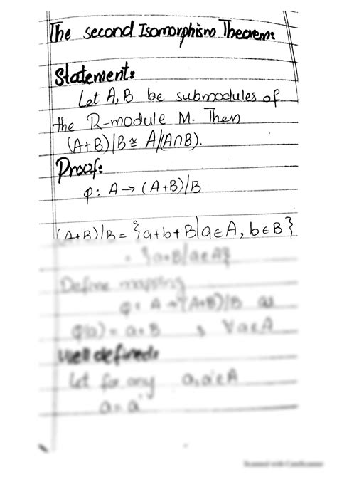 solution module theory chapter 10 introductions to module theory second isomorphism theorem