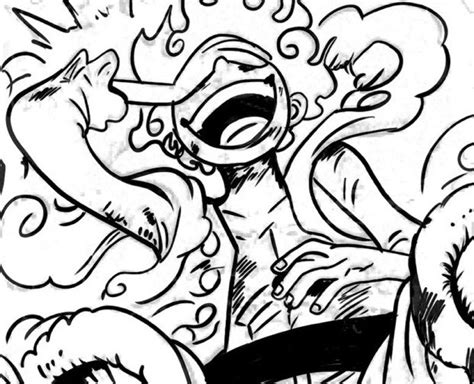 Luffy Gear 5 Coloring Page