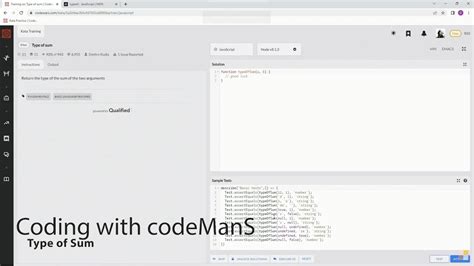 codewars 8 kyu type of sum javascript youtube