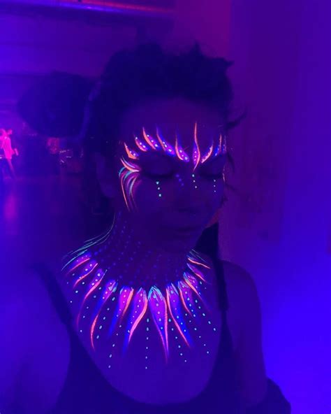 Uv Makeup Glowing Makeup Party Makeup Makeup Art Rave Face Paint