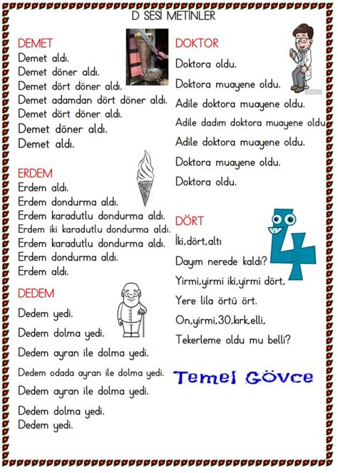 D Sesi Karesel Okuma Metinleri Etkinlikhane