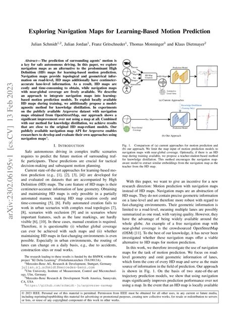 exploring navigation maps for learning based motion prediction deepai