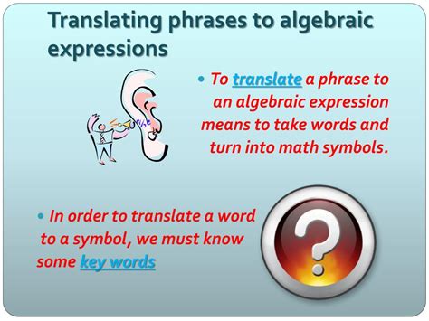 Translating Phrases To Algebraic Expressions