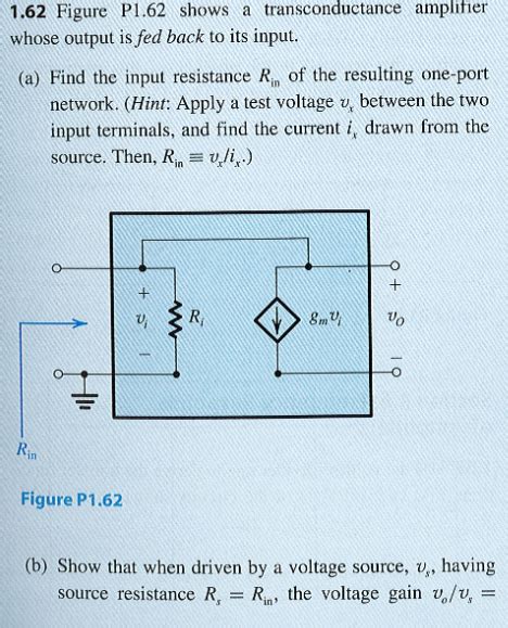 Solved 1 62 Figure P1 62 Shows A Transconductive Amplifier Chegg