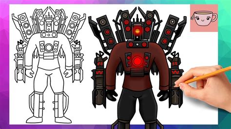 How To Draw Upgraded Titan Speakerman From Skibidi Toilet Easy