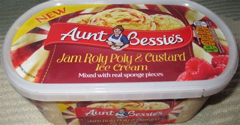 FOODSTUFF FINDS New Aunt Bessies Jam Roly Poly Custard Ice Cream