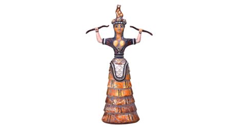 Snake Goddess Of Fertility And Sexuality Figurine Minoan Knossos