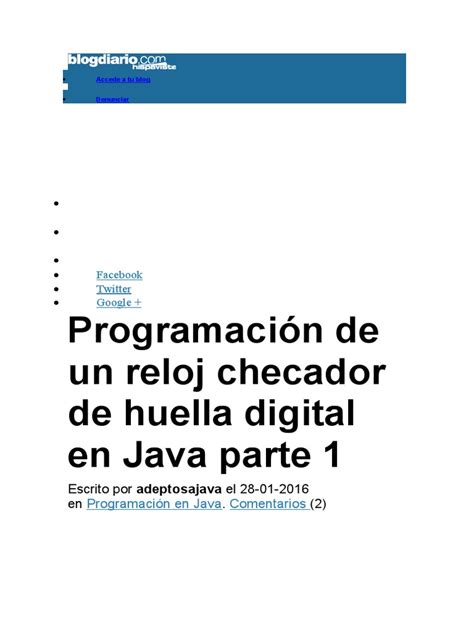 biometrico con java pdf java lenguaje de programación frijoles netos
