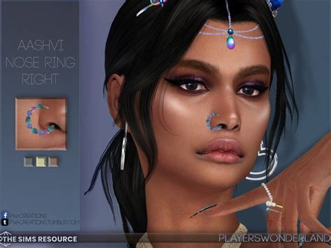 The Sims Resource Aashvi Nose Piercing Right Sims 4 Piercings Female