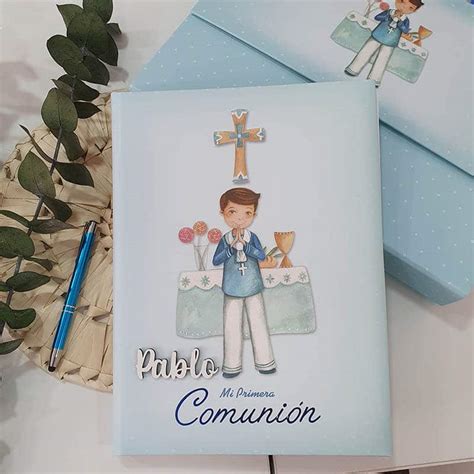Libro De Firmas Para Comunión Personalizado Niño